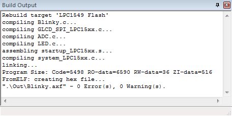 MCB1500 User's Guide: Building BLINKY
