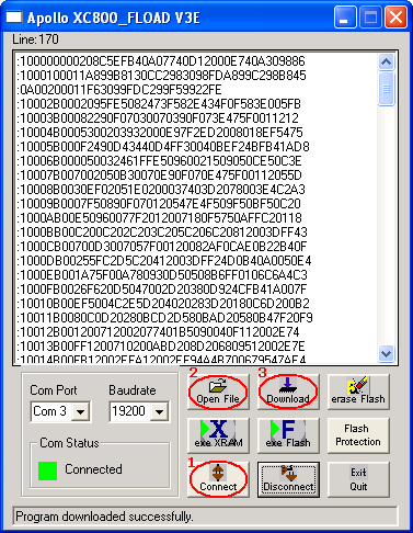 MCBXC800 User's Guide: Downloading XC800 Download Utility