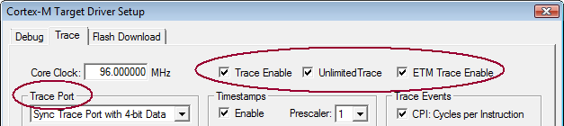 ULINKpro User's Guide: Enable 4-Pin Trace (ETM)