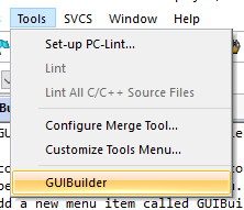 µVision User's Guide: Customize Tools Menu